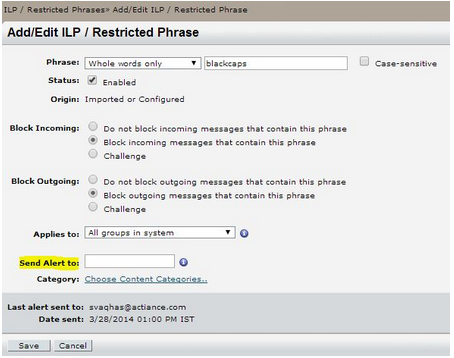 How to get Automated E-mail Alerts when Restricted Phrases are Used