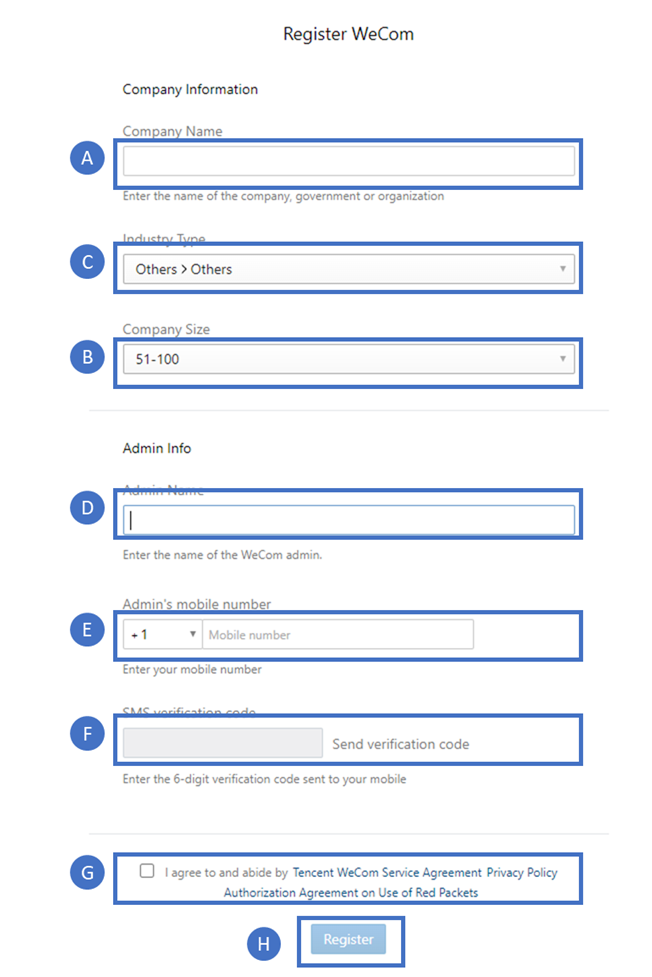 How to verify a WeCom account for a non-Chinese company using Capture Mobile